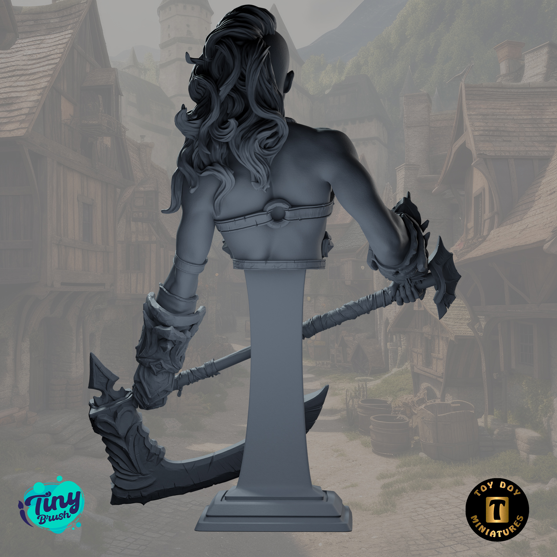 Leena Bust with Axe - Tiny Brush